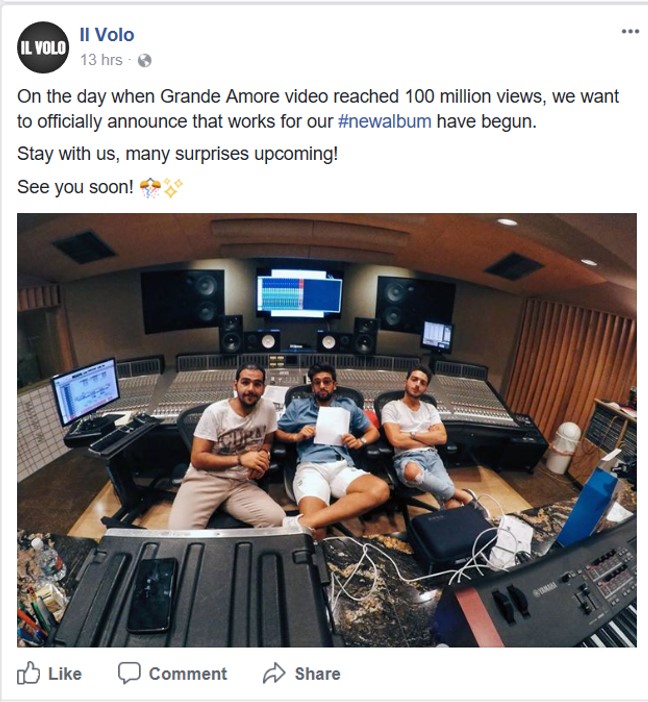 Grande Amore – 100 Million Views! | Il Volo Flight Crew ~Share The Love