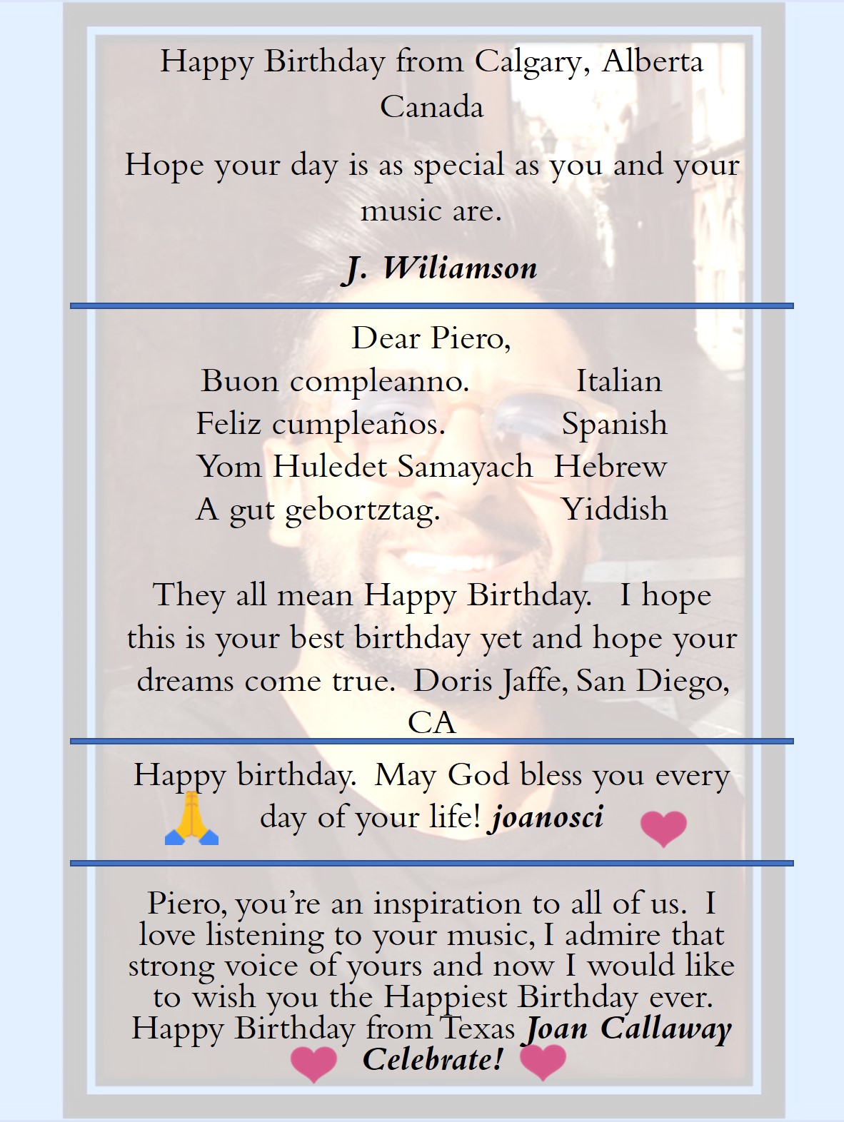 UPDATED: Happy 27th birthday, Piero!! | Il Volo Flight Crew ~Share The Love